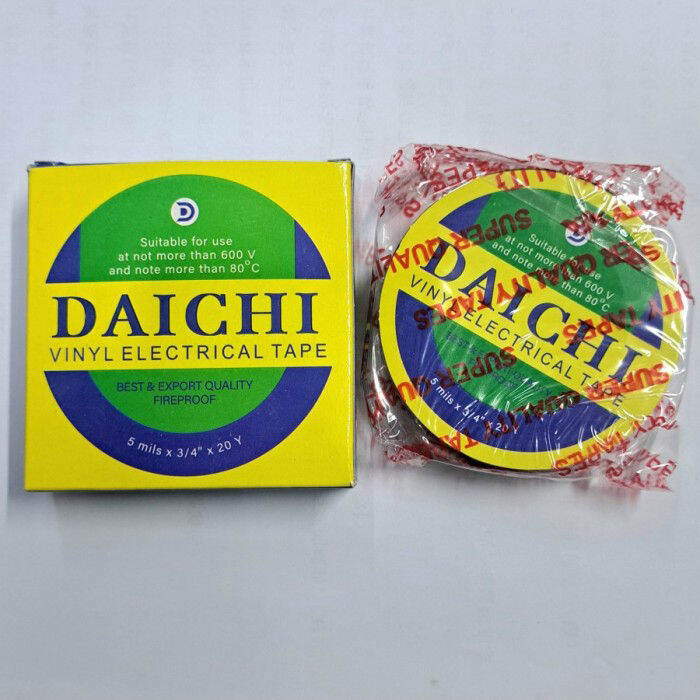 DAICHI Isolasi Listrik Original Tape Hitam Pvc Kabel Nito 3/4" 20Y | Lazada Indonesia