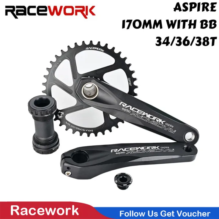 RACEWORK GXP crankset 170mm 34T\36T\38T 9-11speed Aluminum Alloy ...
