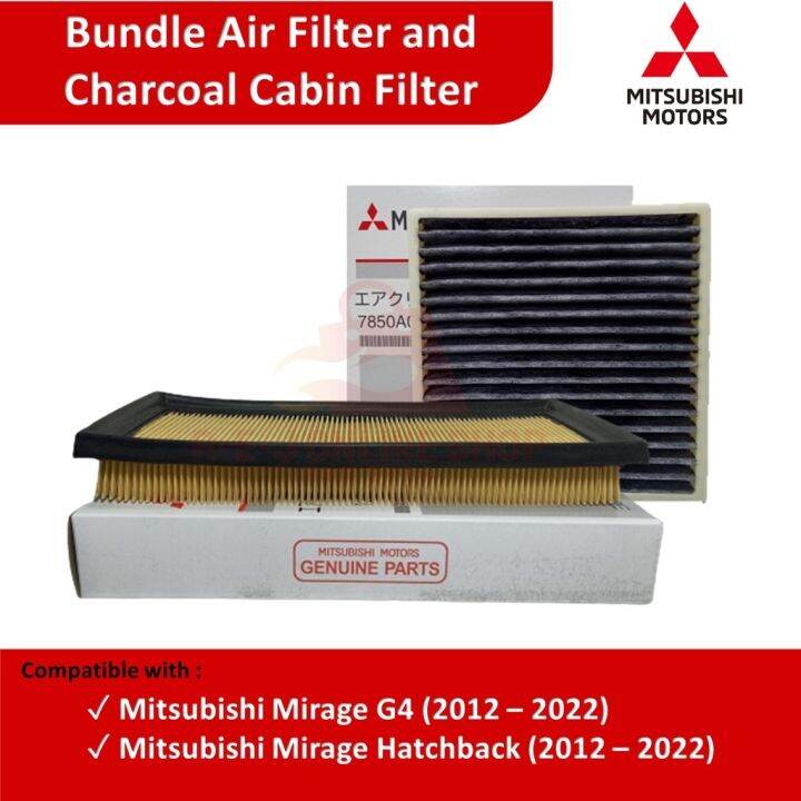 Bundle Air Filter and Charcoal Cabin Filter Mitsubishi Mirage G4/HB ...