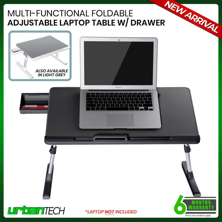SAIJI Multi-functional Laptop Desk Table with Drawer Adjustable Laptop ...