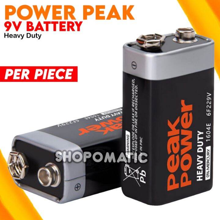 Original 9V battery PEAK POWER 9 VOLTS 9 VOLT ITEM IS BRAND NEW LIMITED ...