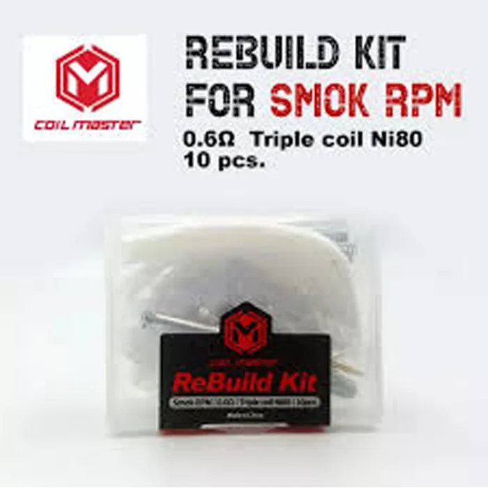 Coil Master RBK Rebuild Kit for SMOK RPM 0.6 ohm Triple Coil Ni80 ...