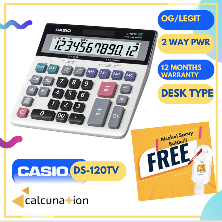 CASIO DS120TV DESKTOP CALCULATOR | Lazada PH