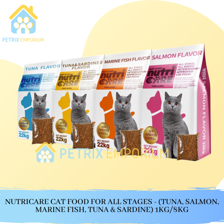 Nutricare Cat Food for All Stages (Tuna, Salmon, Marine Fish, Tuna ...