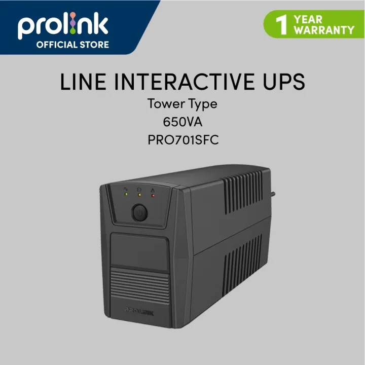 Durable Computer PROLINK PRO701SFC 650VA UPS Power Supply Line ...