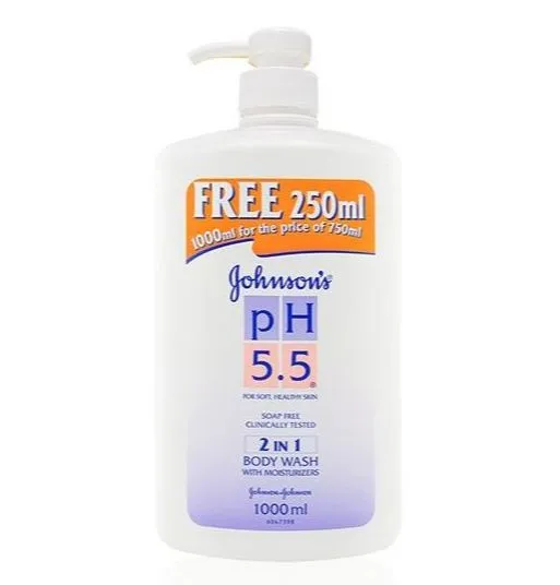 Johnson's PH5.5 Body Wash 2 in 1 with Moisturizers จอนสันบาธ พีเอช5.5 ครีมอาบน้ำบำรุงผิว สูตรมอย ...