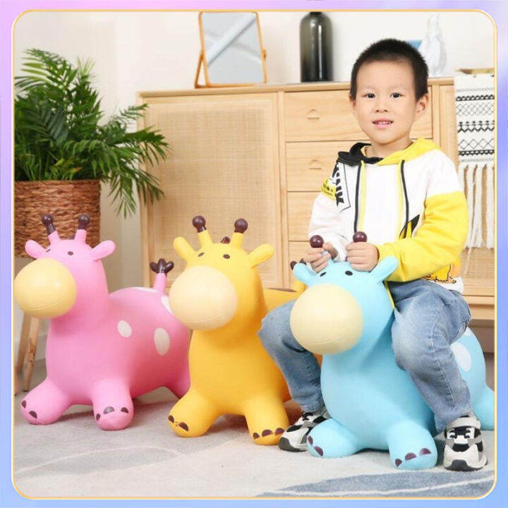 KENSTUDIO Giraffe Bouncy Horse Hopper Ride On Rubber Jumping Horse ...