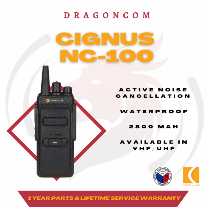 New Cignus NC-100 or NC100 Noise Cancelling Two-Way Radio | Lazada PH