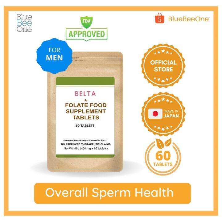 BELTA Folic Acid Supplement for Men 60 Tablets FDA APPROVED | Lazada PH