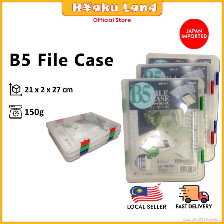 B5 File Case Plastic Japan Hyakuland Transparent Document Stationery ...