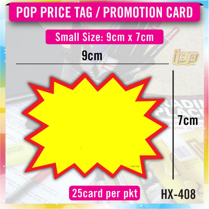 POP Price Tag Promotion Cards / Thumbs Up Pop Price Tags / Jualan Tag ...