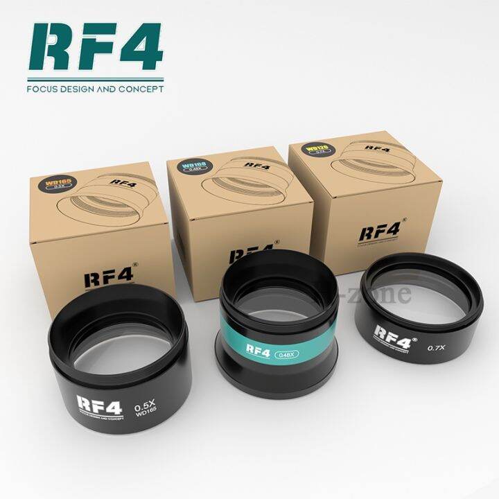 RF4 WD165 0.48X 0.5X 0.7X Auxiliary Objects Lens Microscope Camera Lens For Trinocular Stereo ...