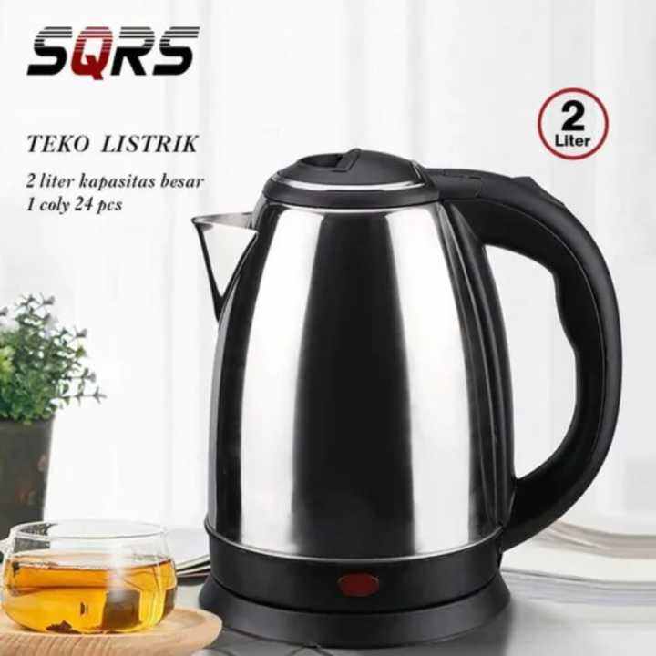 TEKO LISTRIK KAPASITAS 2 LITER SERBAGUNA RENDAH WATT ANTI KARAT TEKO LISTRIK SQRS | Lazada Indonesia