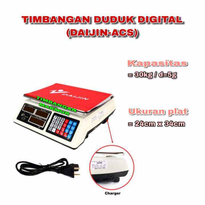 Timbangan Digital Murah DAIJIN ACS Series Kapasitas 30kg x 5g | Lazada ...