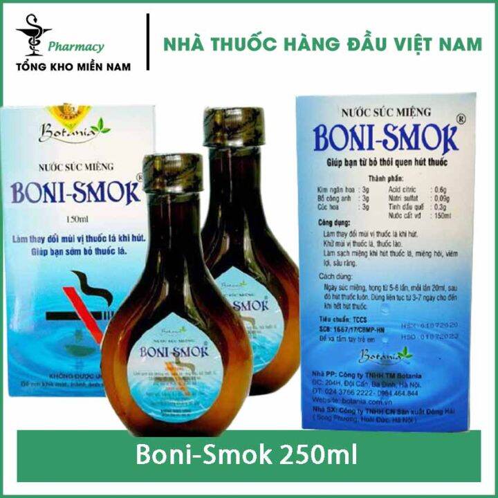 Boni-Smok Chai 250ml nước súc miệng chính hãng 100% - Tổng Kho Miền Nam ...