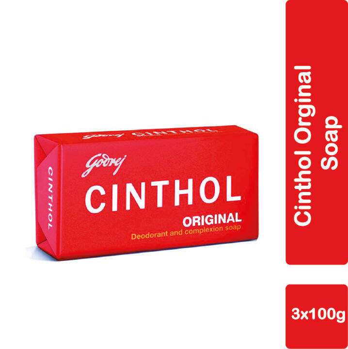 Cinthol Original Bath Soap, 100g 3 Pack- 99.9% Germ Protection, Grade 1 ...