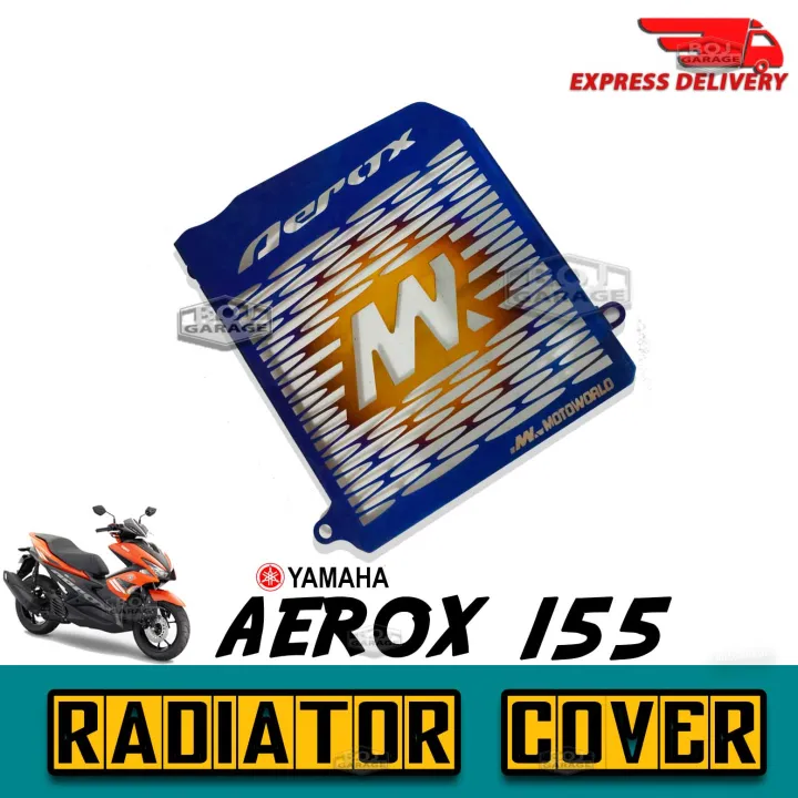 AEROX 155 TITANIUM RADIATOR COVER ALLOY TYPE PLUG AND PLAY YAMAHA AEROX ...