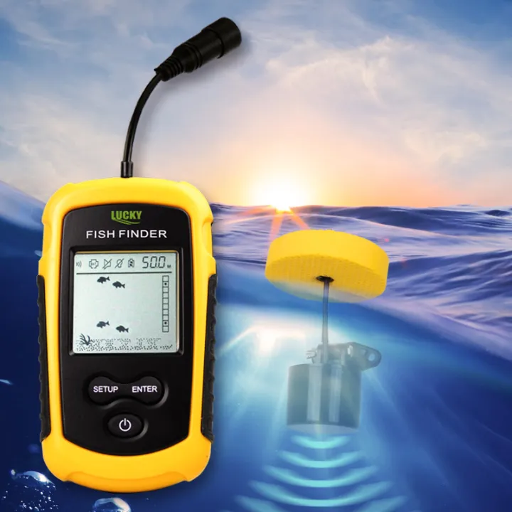 Portable fish Finder, FF1108-1 Water Depth & Temperature Fishfinder ...