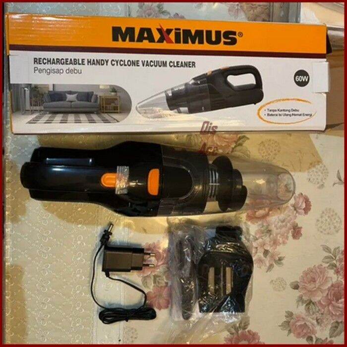 MAXIMUS Handy Vacuum Cleaner Cyclone Wet & Dry Recharge 60 Watt ...