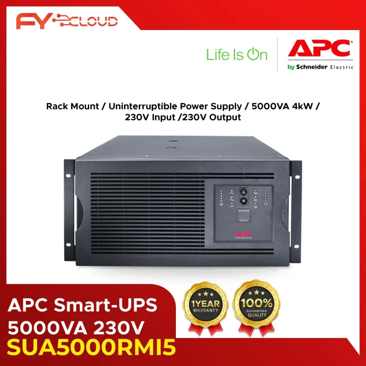 APC Smart-UPS 5000VA / SUA5000RMI5U 230V Rack-Mounted/4000 W/Line ...