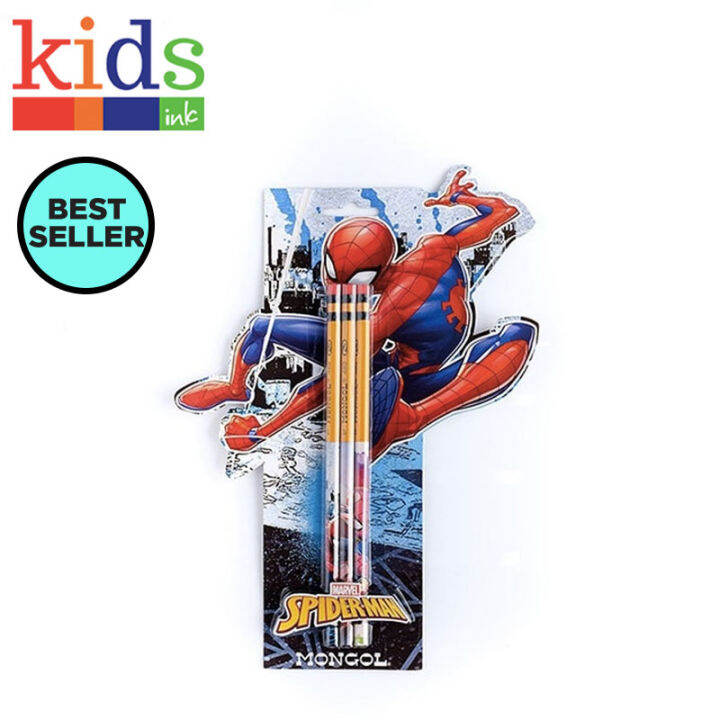MONGOL MARVEL PENCILS NO. 2 SPIDERMAN 3S -Kids Ink | Lazada PH