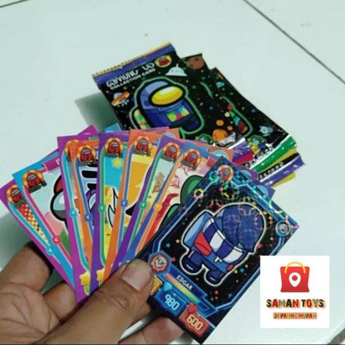 1 LUSIN Kartu Gambar Among Us, Mainan Kartu trading card Among Us ...