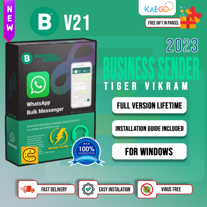 Business Sender Pro 2023 100% Genuine Product Key | Bulk Sender | Blaster (TIGER VIKRAM ...