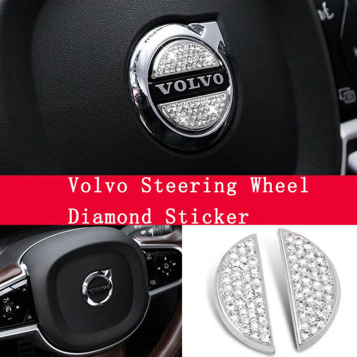 Volvo Car Steering Wheel Logo Diamond Emblem Decoration Stickers Car ...