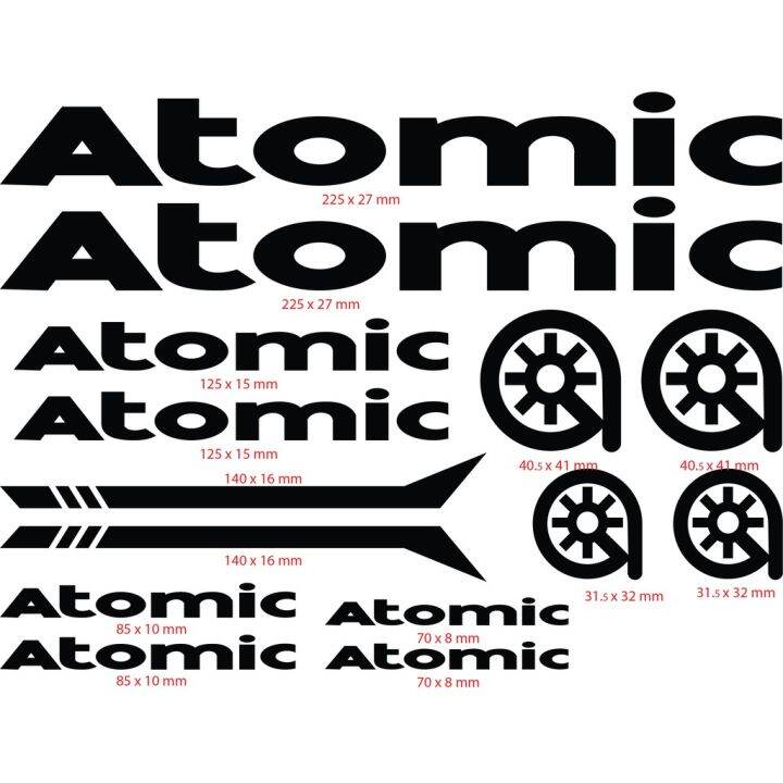 Atomic Bike Frame Sticker Waterproof | Lazada