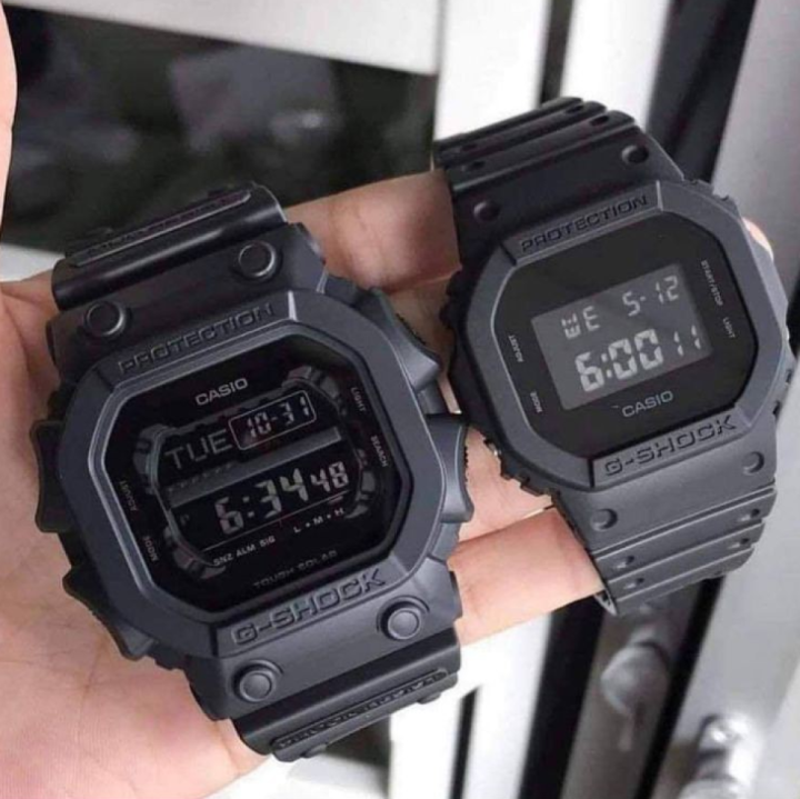 casio G shock Couple Watch digital 2pcs DW5600 and GX56BB all black ...