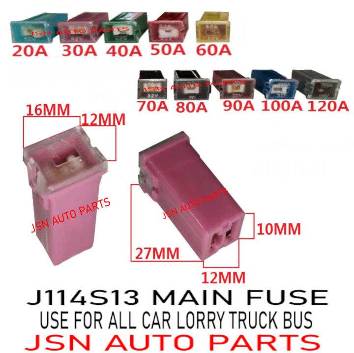 J114S13 MAIN FUSES USE FOR ALL CAR LORRY BUS TRUCK FIUS AKSESORI | Lazada