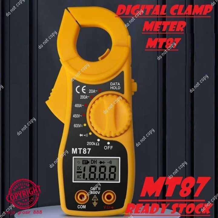 Digital Clamp Meter Tang Ampere Multimeter MT-87 Kabel Tester | Lazada ...