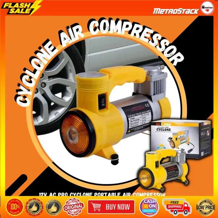 ♧Original 12v Ac Pro Cyclone Portable Air Compressor , Tire Compressor ...