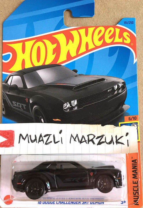 Hotwheels 18 Dodge Challenger Srt Demon Hitam Lot M 2023 Lazada
