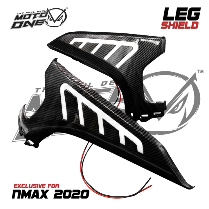 MOTO ONE NMAX 2020 V2 FRONT SIDE PANEL COVER LEG SHIELD CARBON COVER ...