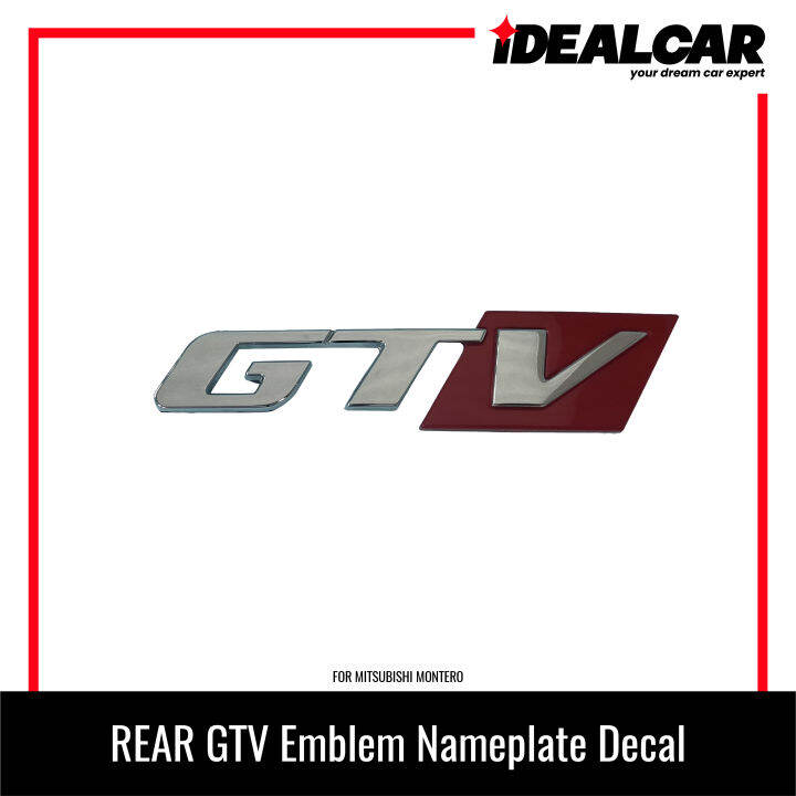Original REAR GTV Emblem Nameplate Decal - Mitsubishi Montero 2011-2014 ...