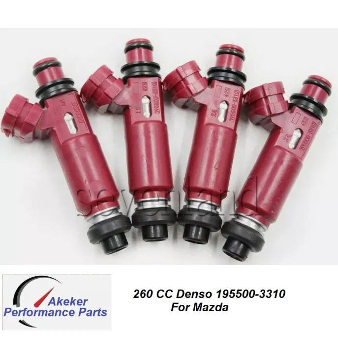 New 4 PCS Fuel Injector E25 E85 For Mazda MX-5 MX5 Miata 323 3 1.8L MK2 ...
