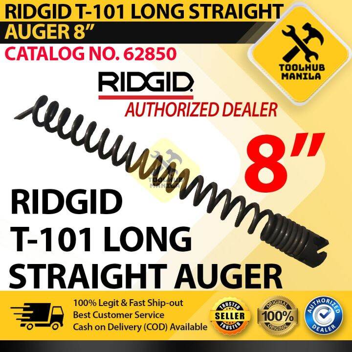 Ridgid T-101 Long Straight Auger 8" Drain Cleaning Tool 62850 for ...