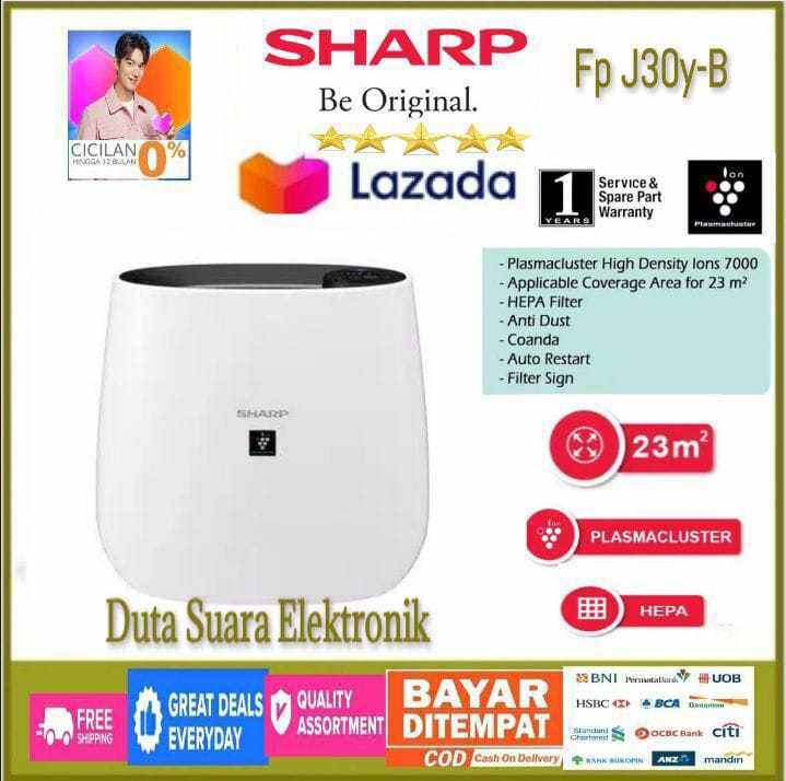 AIR PURIFIER SHARP FP J-30Y B (BLACK) PLASMACLUSTER | Lazada Indonesia