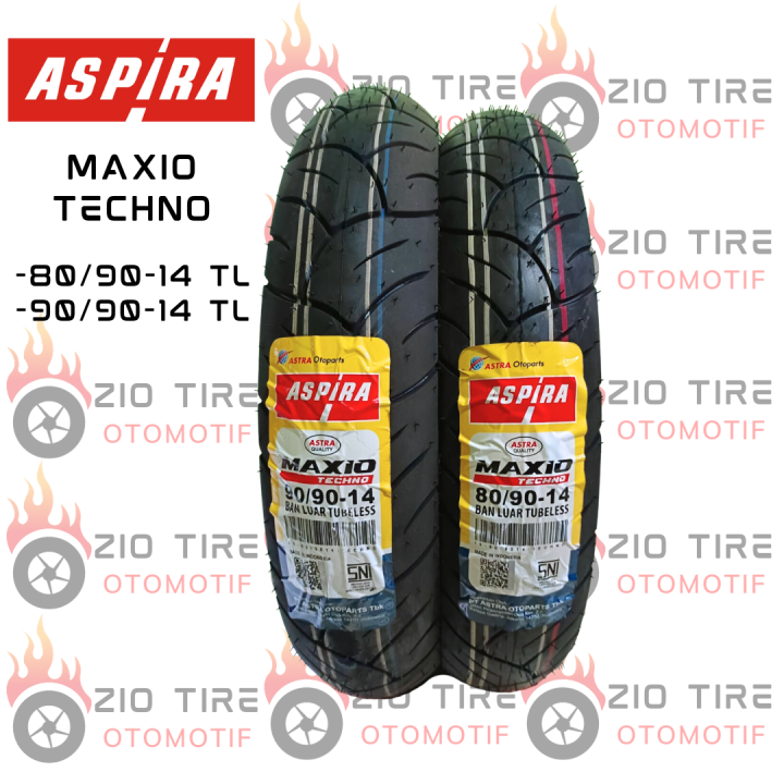 BAN LUAR MATIC RING 14 ASPIRA MAXIO TECHNO/RAPIDO 80/90 & 90/90 TUBELESS | Lazada Indonesia