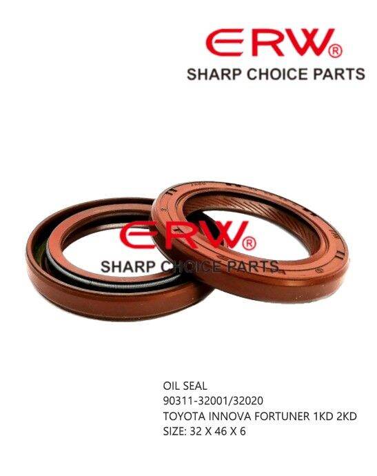 CAMSHAFT OIL SEAL 90311-32001 TOYOTA INNOVA FORTUNER HILUX 2KD 1KD ...