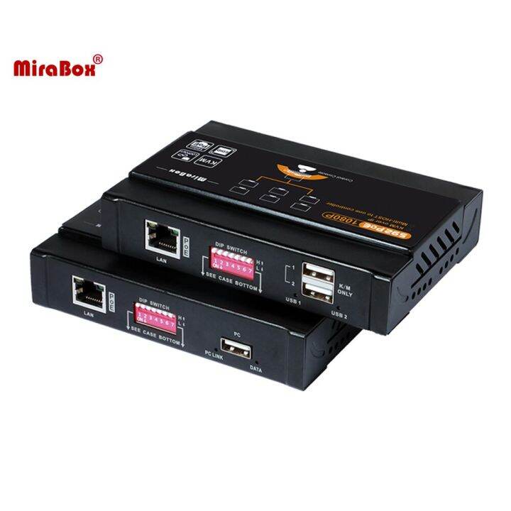 Mirabox 1080P HDMI KVM Extender over IP Cat5e/Cat6 With Loopout 1 Set ...
