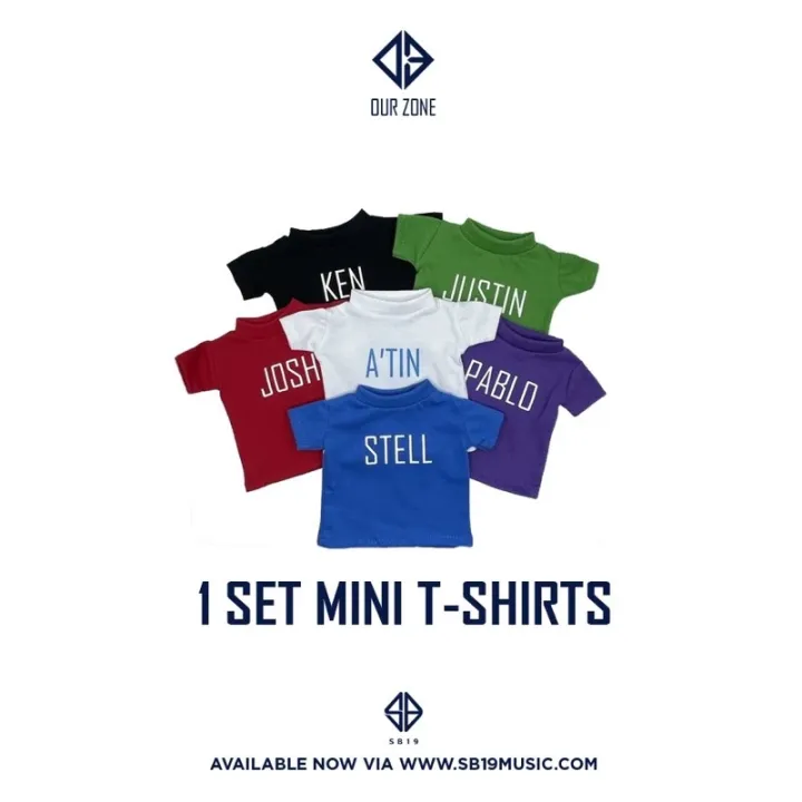 T-Shirts/ SB19 Our Zone Official Merch Mini Tshirts SET | Lazada PH
