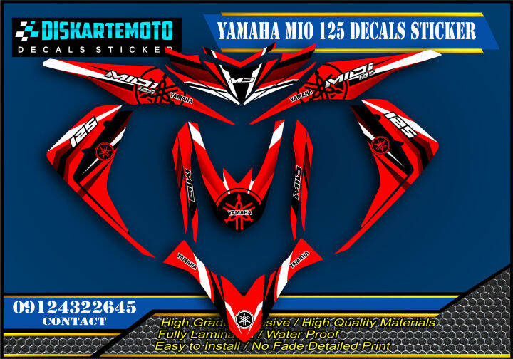 Yamaha Mio i 125 Decals Sticker | Lazada PH
