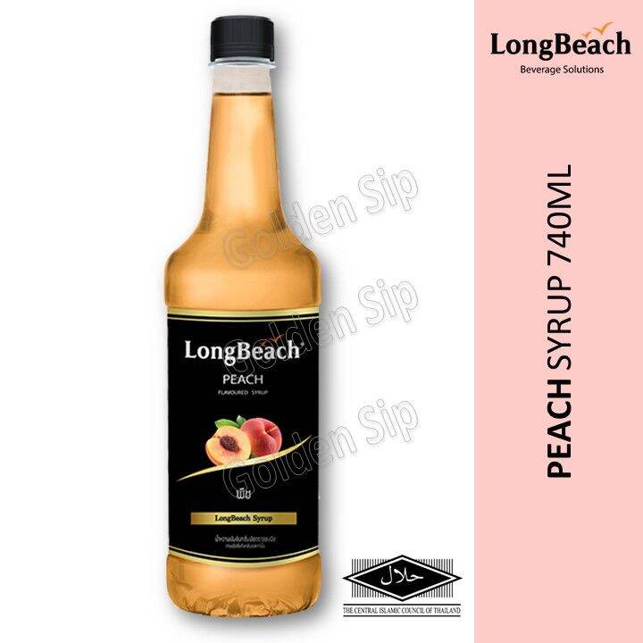 LONGBEACH Peach Syrup 740ml (READY STOCK) | Lazada