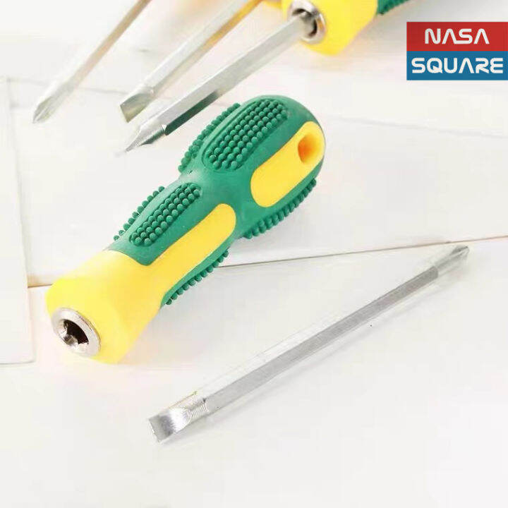 OBENG BOLAK BALIK GAGANG KARET WARNA HIJAU- NASA SQUARE | Lazada Indonesia