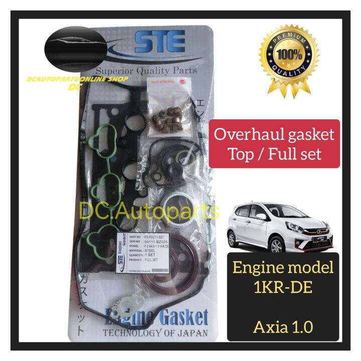 PERODUA AXIA BEZZA 1.0 1KR-DE ENGINE HEAD TOP / FULL OVERHAUL GASKET ...