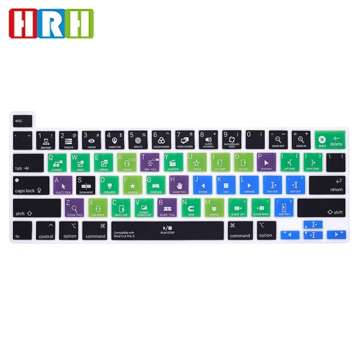 HRH Final Cut Pro X Shortcut Hotkey Keyboard Cover Skin For MacBook New ...