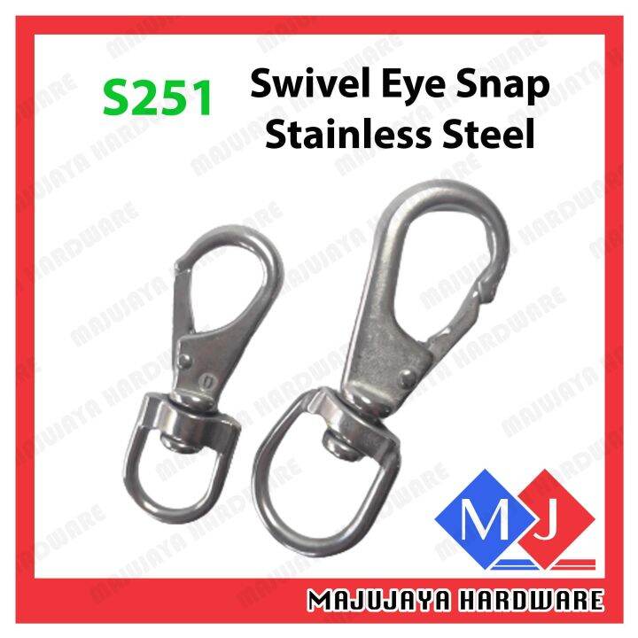 304 Stainless Steel Swivel Eye Boat Snap Hook with Spring Loaded Safety ...