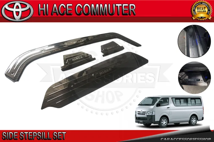 HIACE COMMUTER SIDE STEPSILL 4PCS RUNNING BOARD AND STEPS PURE ...